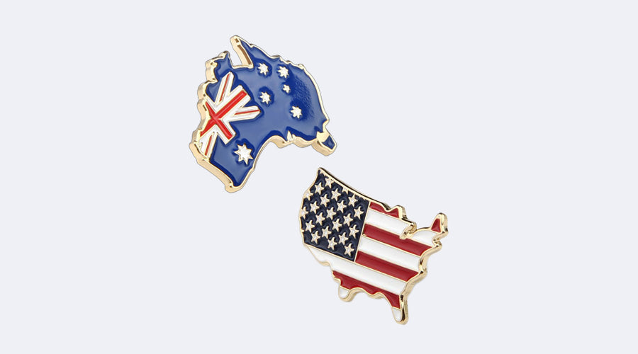 Custom Metal Enamel Nation state Flag pins for your love contry ...